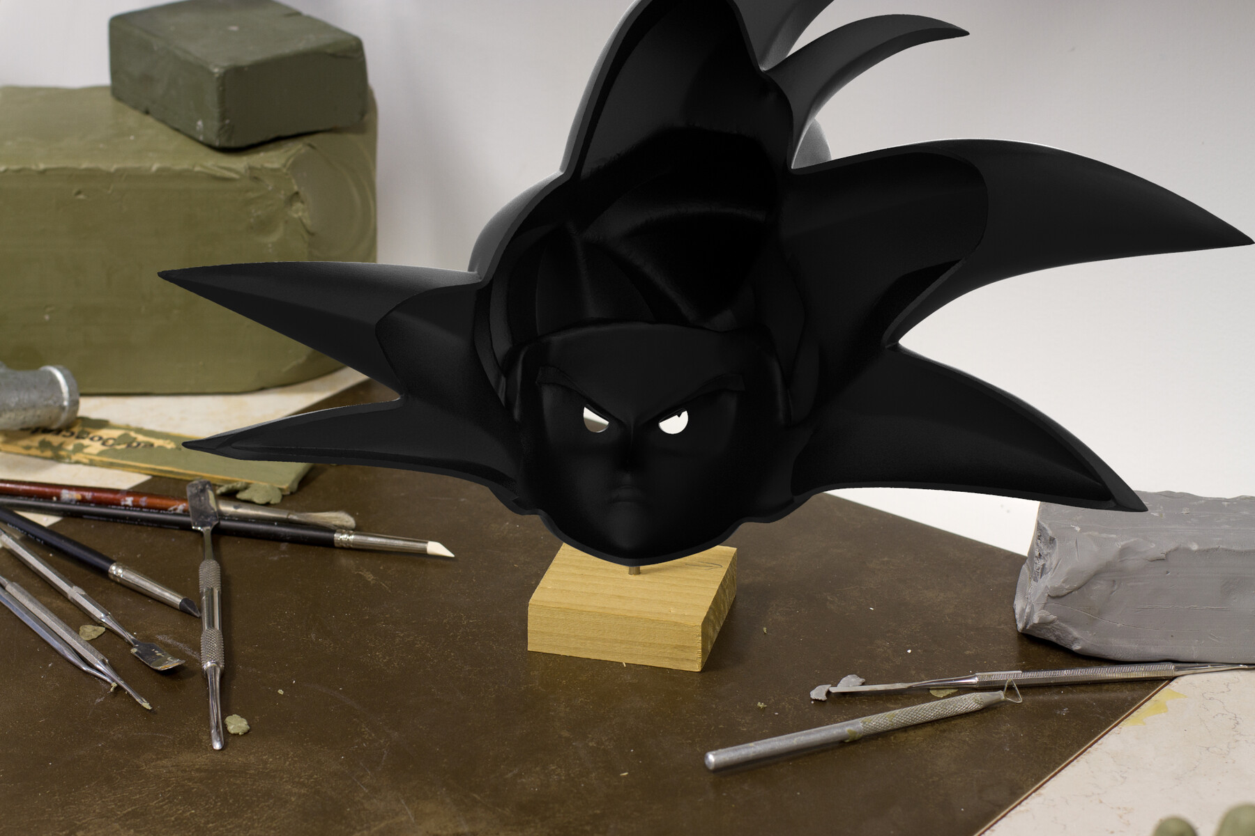 ArtStation - GOKU MASK DRAGON BALL - IN PARTS FOR SMALL 3D PRINTERS ...