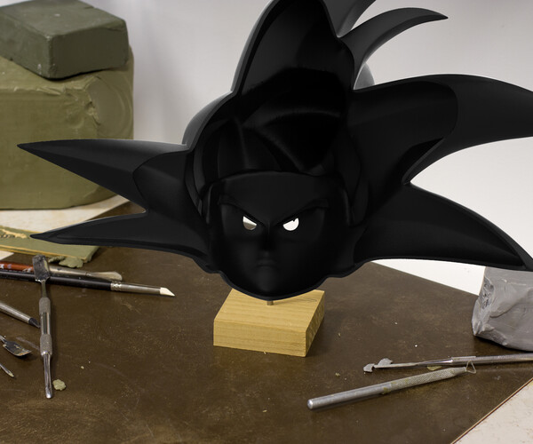 ArtStation - GOKU MASK DRAGON BALL - IN PARTS FOR SMALL 3D PRINTERS ...