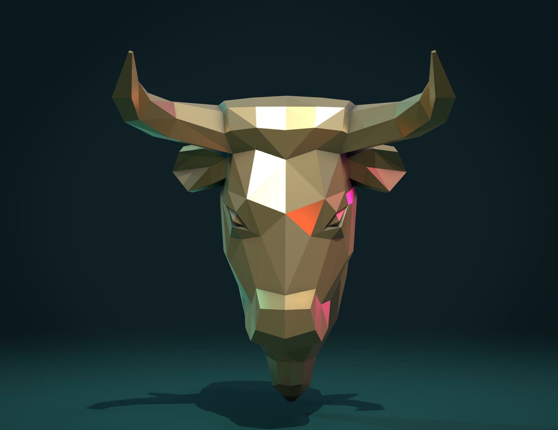 ArtStation - Bull Head low Poly | Resources