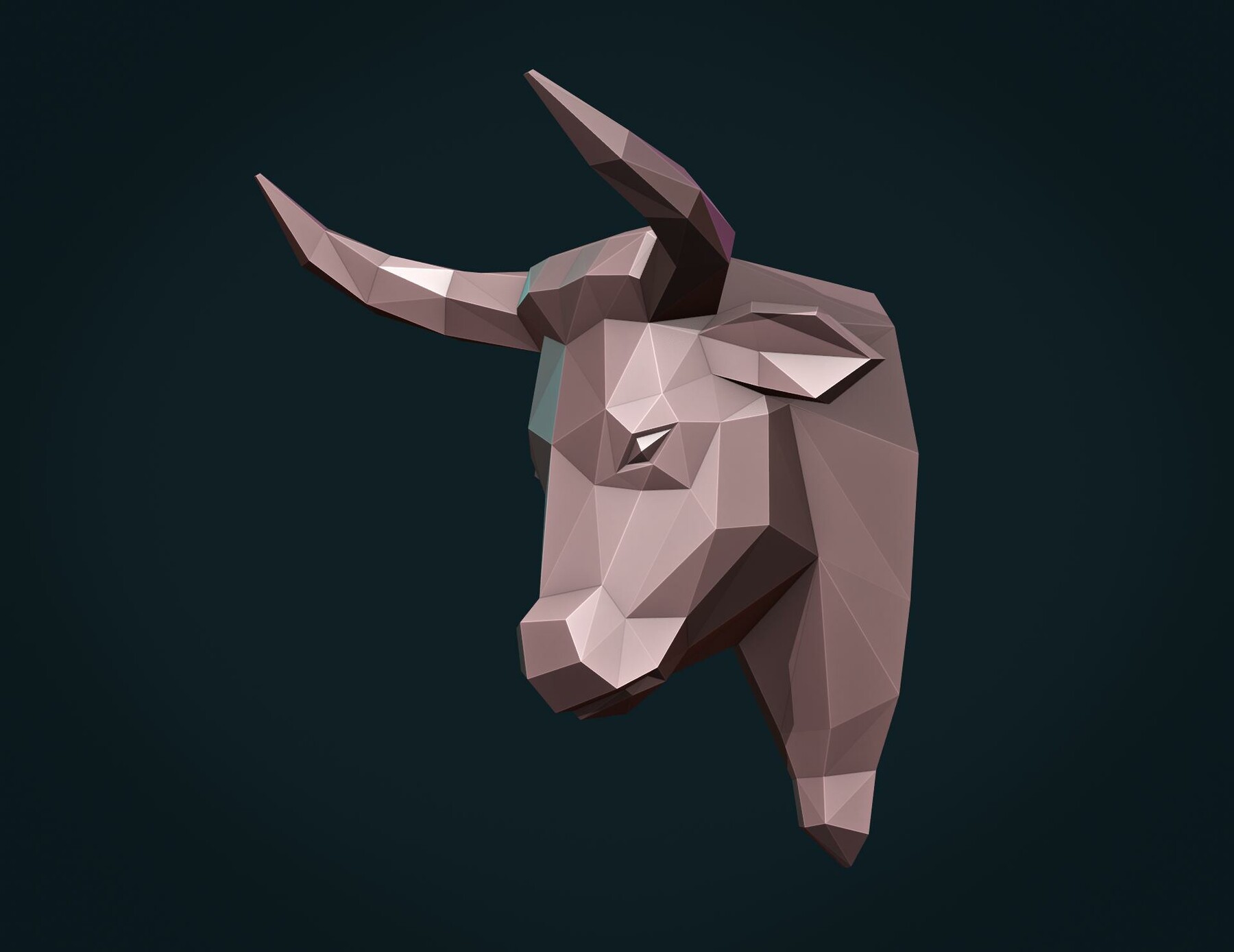 ArtStation - Bull Head low Poly | Resources