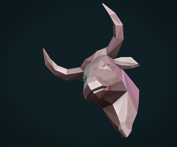 ArtStation - Bull Head low Poly | Resources