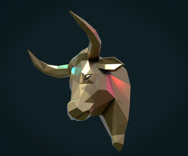ArtStation - Bull Head low Poly | Resources