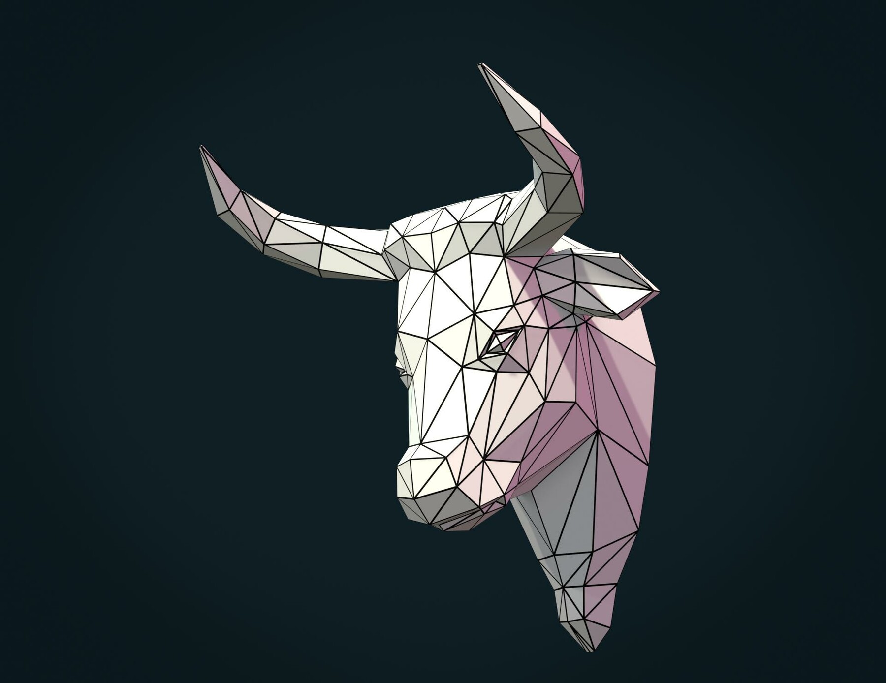 ArtStation - Bull Head low Poly | Resources