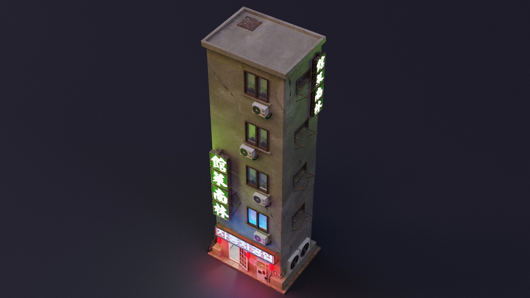 ArtStation - Cyberpunk Buildings Pack And Scene | Game Assets