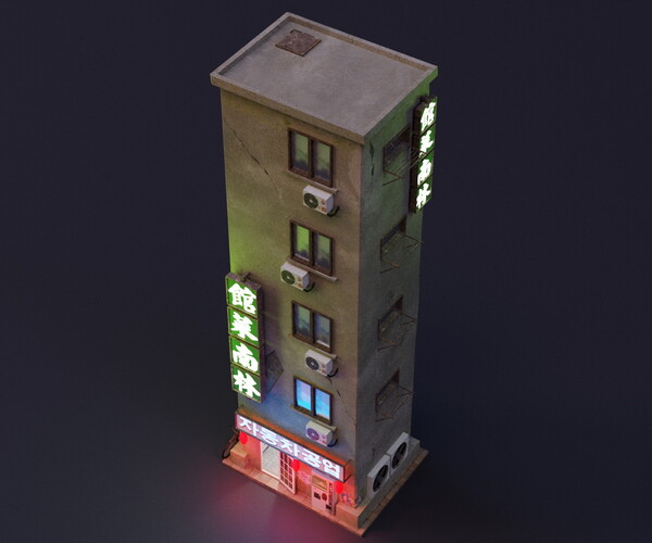 ArtStation - Cyberpunk Buildings Pack And Scene | Game Assets