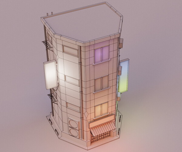 ArtStation - Cyberpunk Buildings Pack And Scene | Game Assets