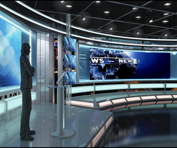 ArtStation - Virtual TV Studio Collection Vol 6 - 2 PCS DESIGN | Resources