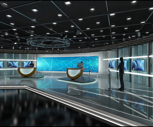 ArtStation - Virtual TV Studio Collection Vol 6 - 2 PCS DESIGN | Resources