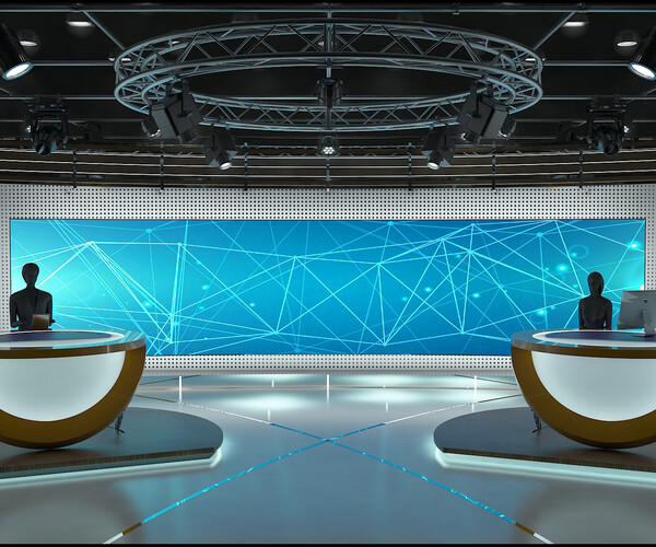 ArtStation - Virtual TV Studio Collection Vol 6 - 2 PCS DESIGN | Resources