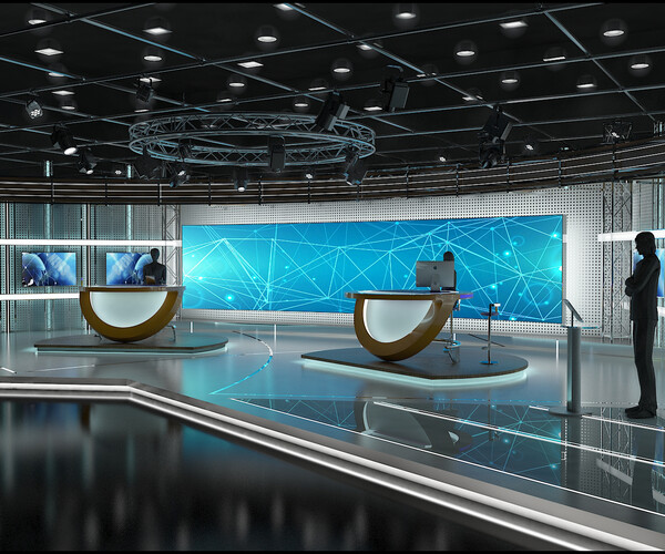ArtStation - Virtual TV Studio Collection Vol 6 - 2 PCS DESIGN | Resources