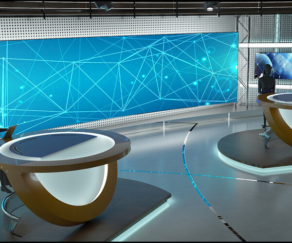 ArtStation - Virtual TV Studio Collection Vol 6 - 2 PCS DESIGN | Resources