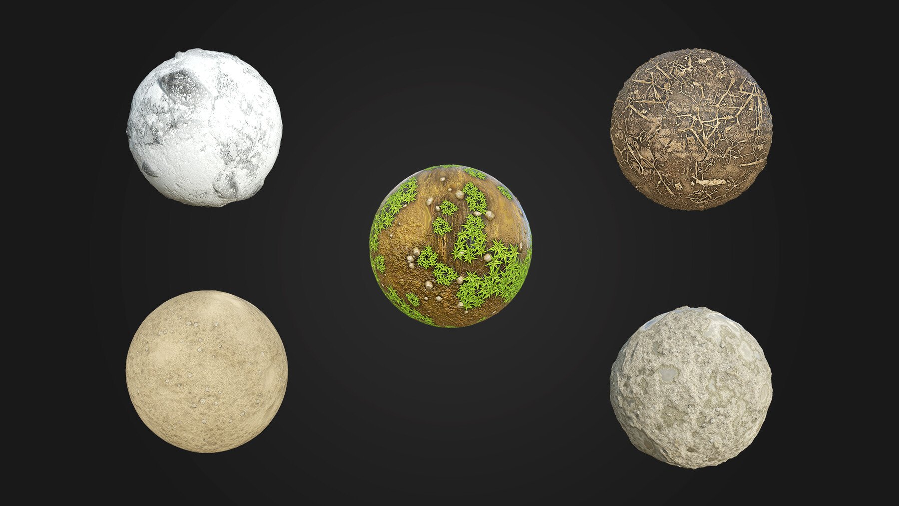 ArtStation - 5 Natural Materials 1k 2k 4k | Game Assets