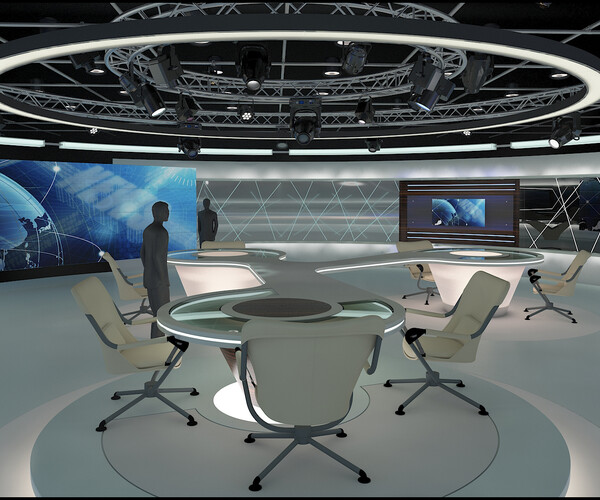 ArtStation - Virtual TV Studio Collection Vol 5 - 2 PCS DESIGN | Resources