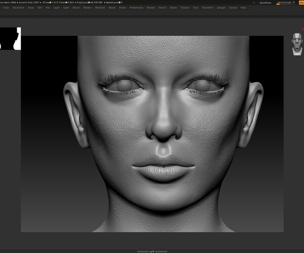 ArtStation - The Woman - Female Body - Very High Detail Sculpt 3D Low ...