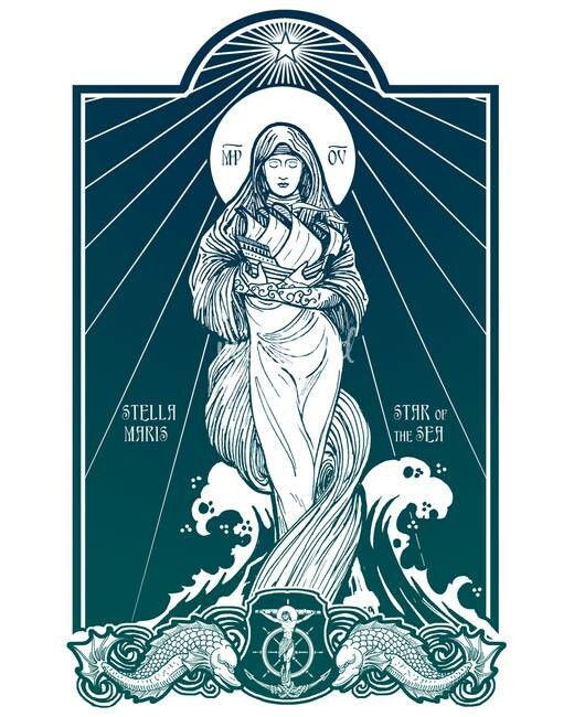 ArtStation - virgin stella maris .. patron saint of fishermen STL ...