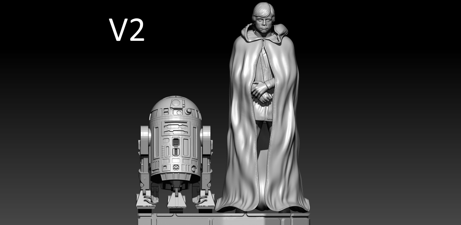 ArtStation - Luke Skywalker V2 and R2D2 the Mandalorian Season 2 ...