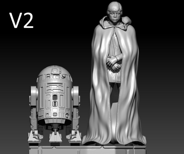 ArtStation - Luke Skywalker V2 and R2D2 the Mandalorian Season 2 ...