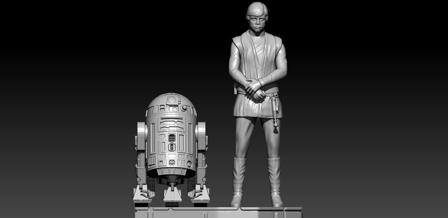 ArtStation - Luke Skywalker V2 and R2D2 the Mandalorian Season 2 ...