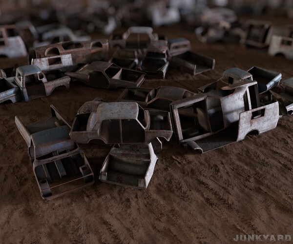 ArtStation - Junkyard - RAW (LowPoly) | Game Assets