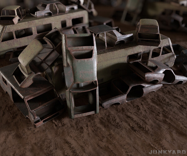 ArtStation - Junkyard - RAW (LowPoly) | Game Assets
