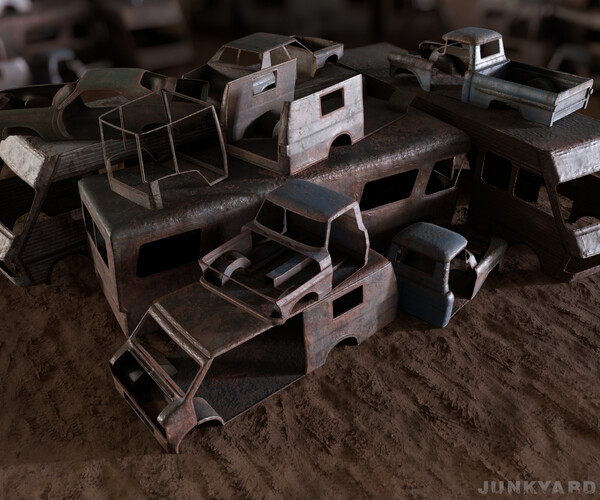 ArtStation - Junkyard - RAW (LowPoly) | Game Assets