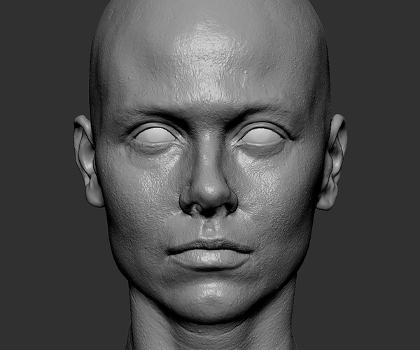 ArtStation - Photorealistic PBR female face game animation ready Low ...