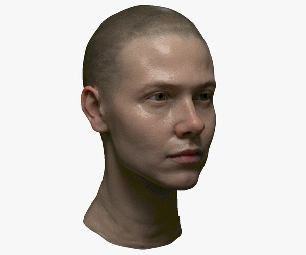 ArtStation - Photorealistic PBR female face game animation ready Low ...