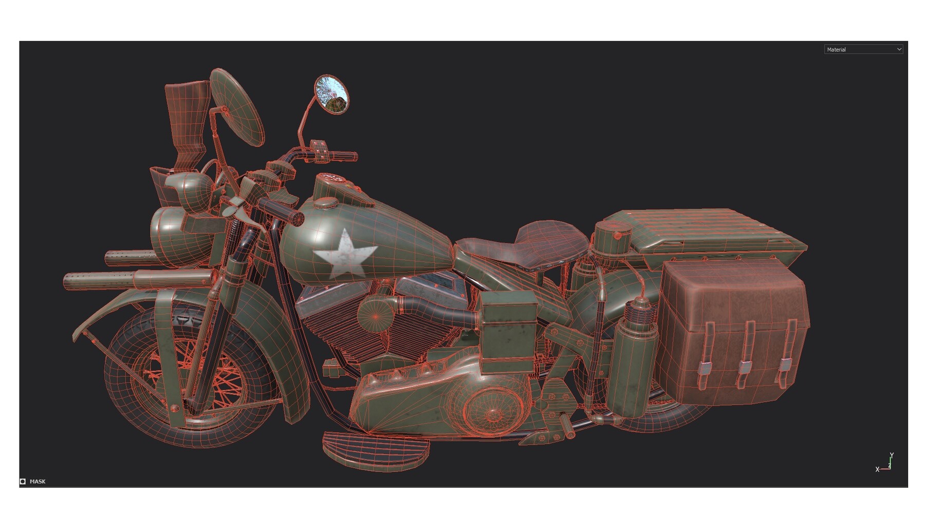 ArtStation - Motorcycle Custom Military HD | Game Assets