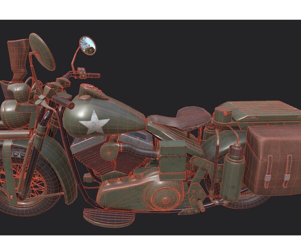 ArtStation - Motorcycle Custom Military HD | Game Assets