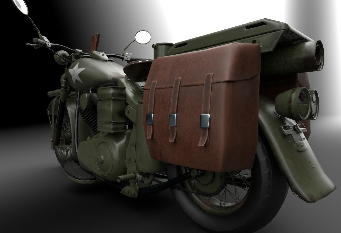 ArtStation - Motorcycle Custom Military HD | Game Assets