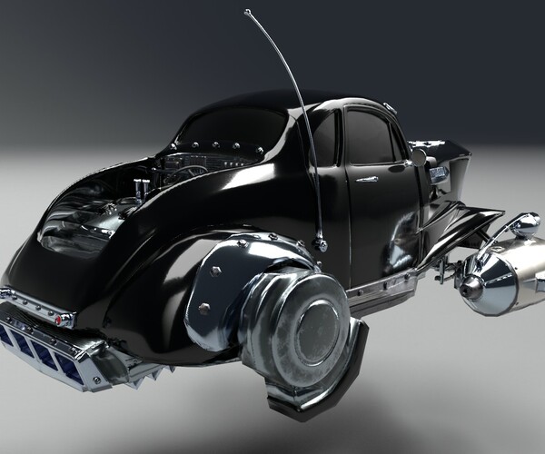 ArtStation - Futuristic Vintage Car Game Ready | Game Assets