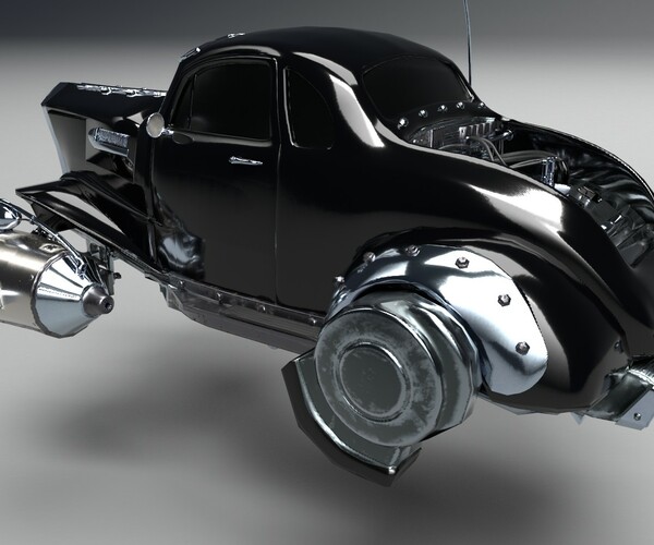 ArtStation - Futuristic Vintage Car Game Ready | Game Assets