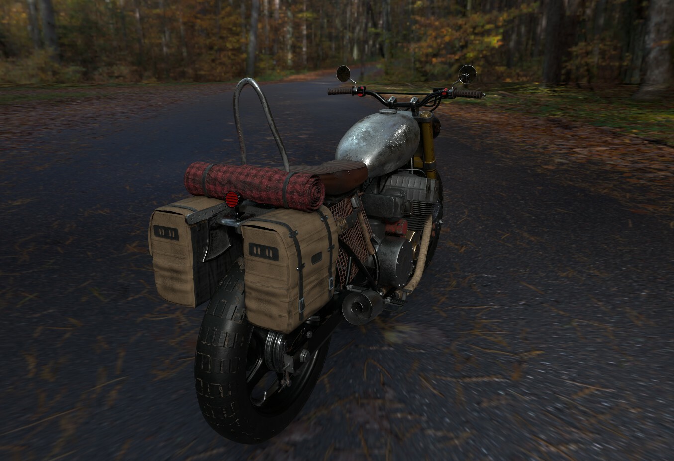 ArtStation - Survivor Motorcycle Post Apocalyptic Game Ready | Game Assets