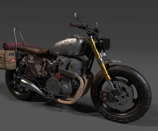 ArtStation - Survivor Motorcycle Post Apocalyptic Game Ready | Game Assets
