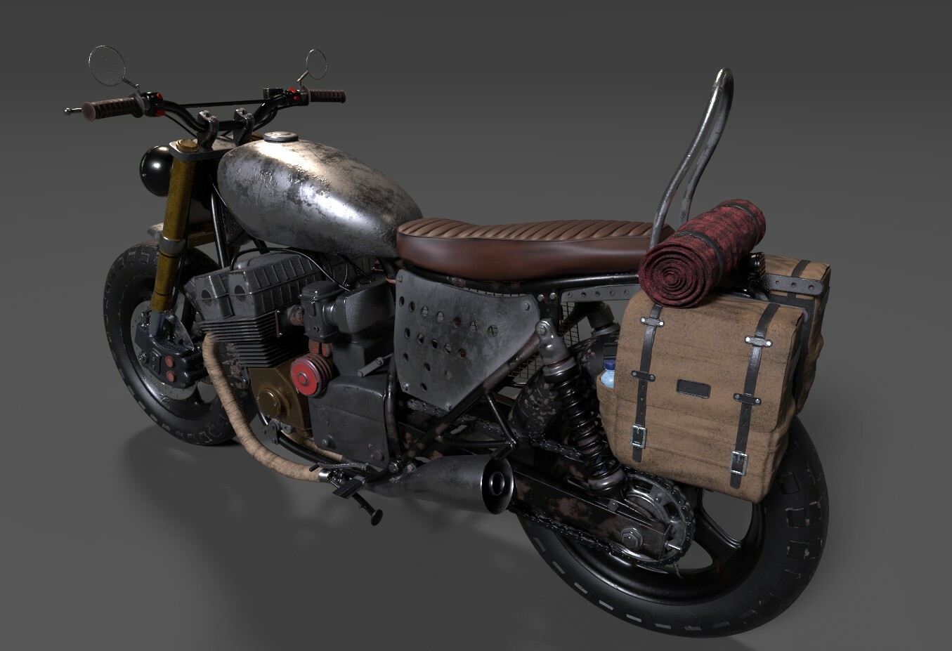 ArtStation - Survivor Motorcycle Post Apocalyptic Game Ready | Game Assets