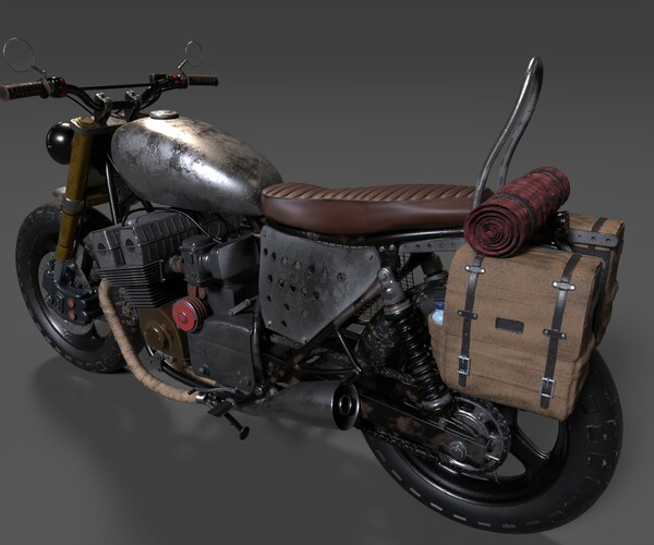ArtStation - Survivor Motorcycle Post Apocalyptic Game Ready | Game Assets