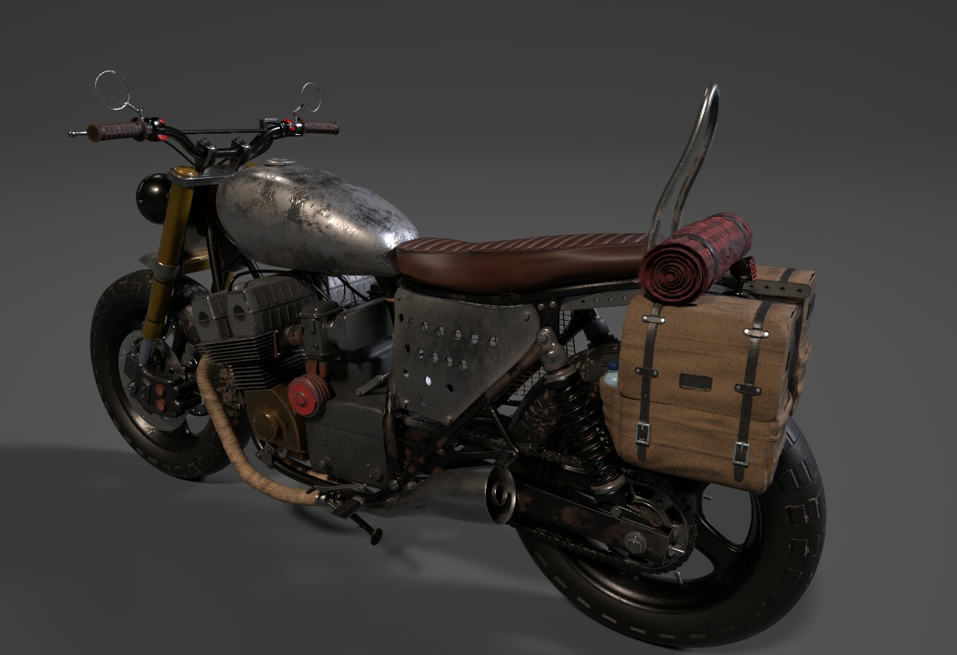 ArtStation - Survivor Motorcycle Post Apocalyptic Game Ready | Game Assets