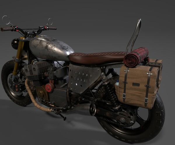 ArtStation - Survivor Motorcycle Post Apocalyptic Game Ready | Game Assets