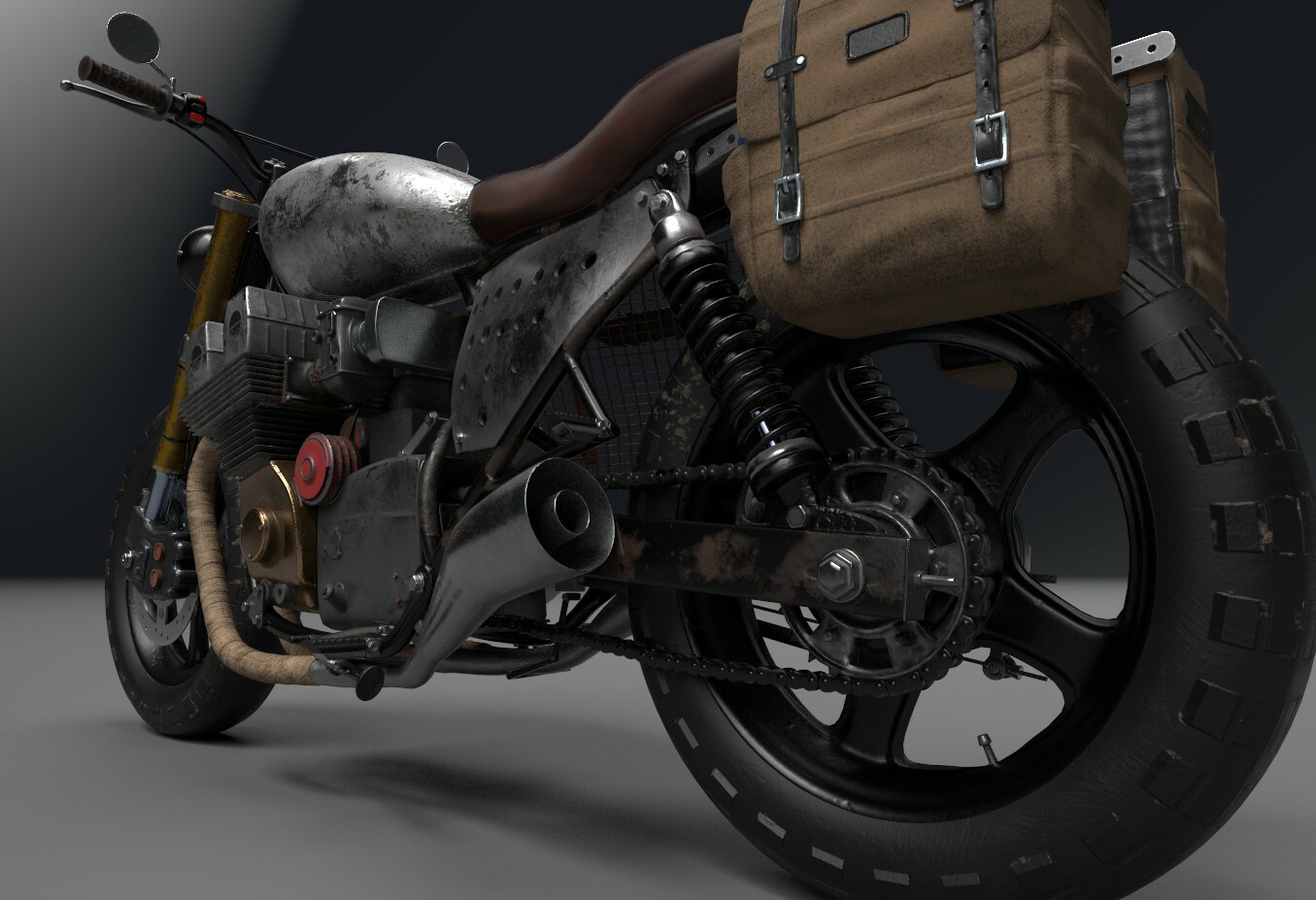ArtStation - Survivor Motorcycle Post Apocalyptic Game Ready | Game Assets
