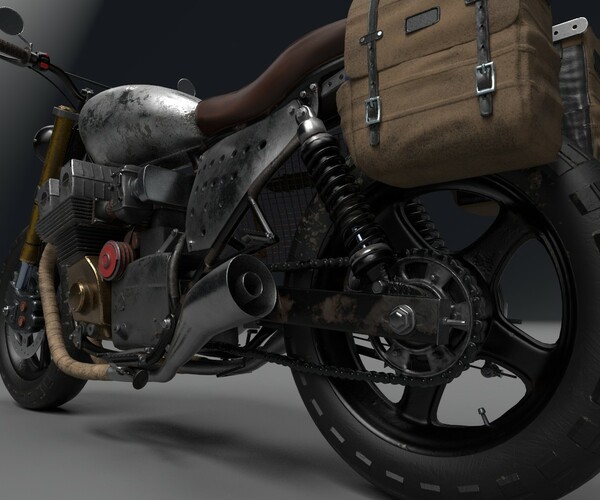 ArtStation - Survivor Motorcycle Post Apocalyptic Game Ready | Game Assets