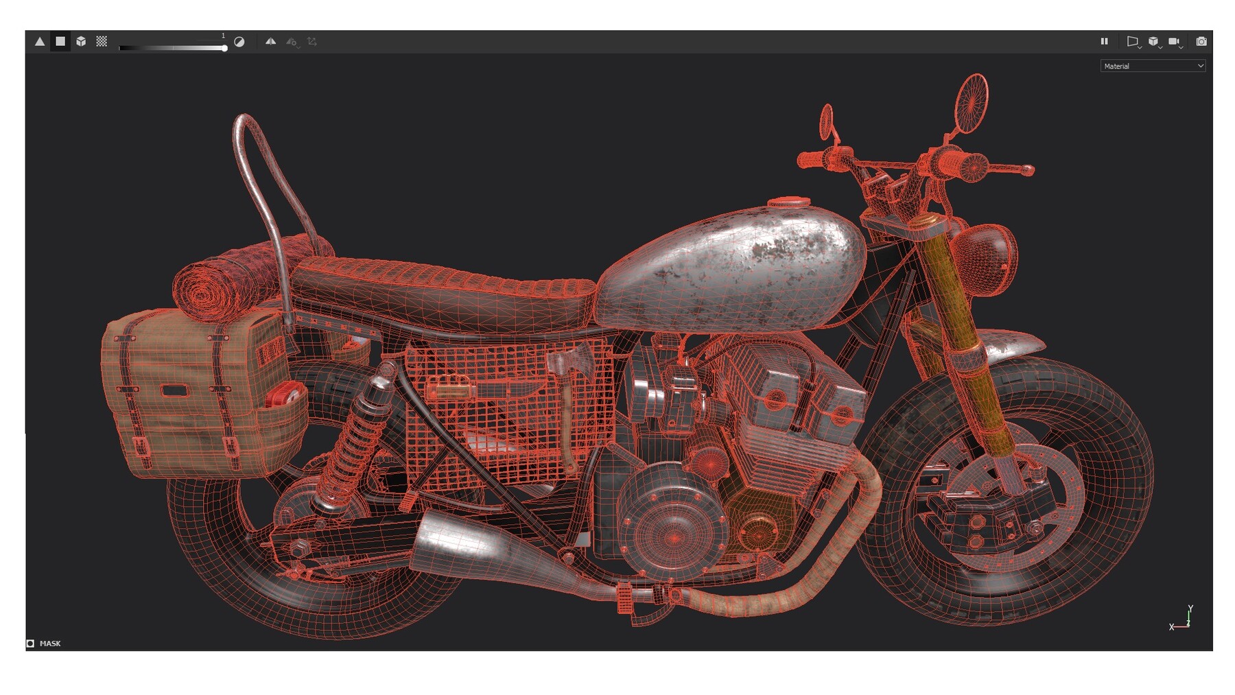 ArtStation - Survivor Motorcycle Post Apocalyptic Game Ready | Game Assets