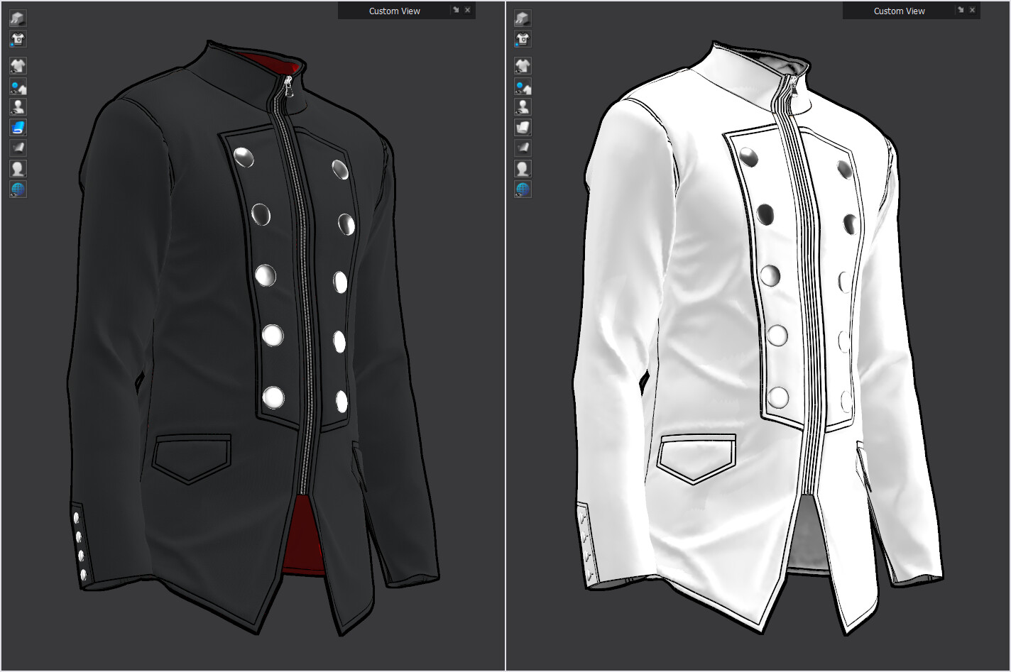 ArtStation - The Jacket 02 - 62 Marvelous Designer and Clo3D | Game Assets