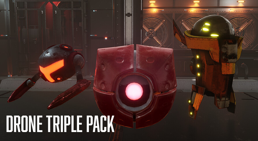 ArtStation - Sci-Fi Drones - (Unreal Engine 4 Game Ready Characters ...