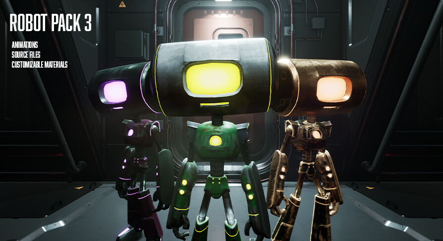 ArtStation - Radical Robots Pack - Unreal Engine 4 | Game Assets