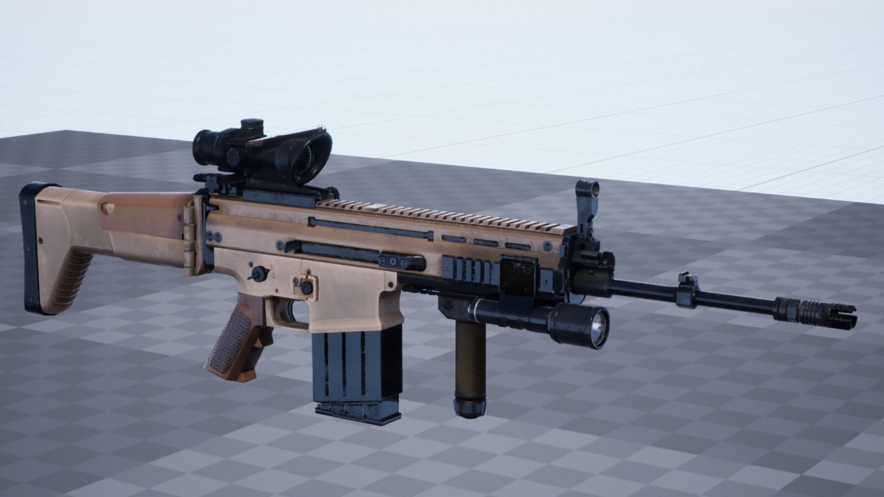 ArtStation - Scar FN Low-poly 3D model | Game Assets