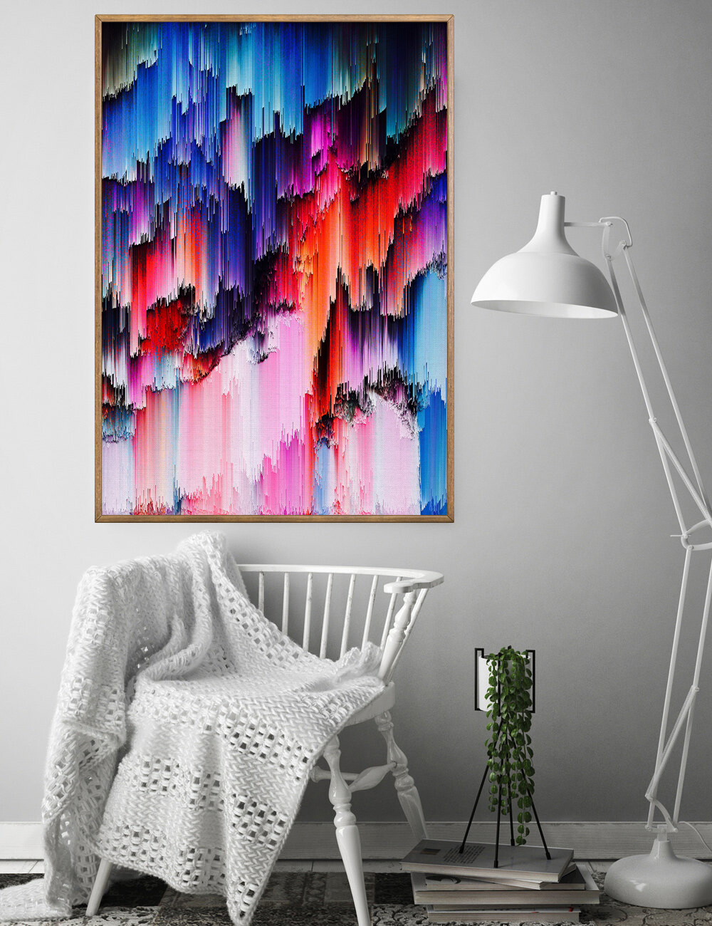 ArtStation - Abstract Glitch Pixel Art Colorful Design Poster | Artworks