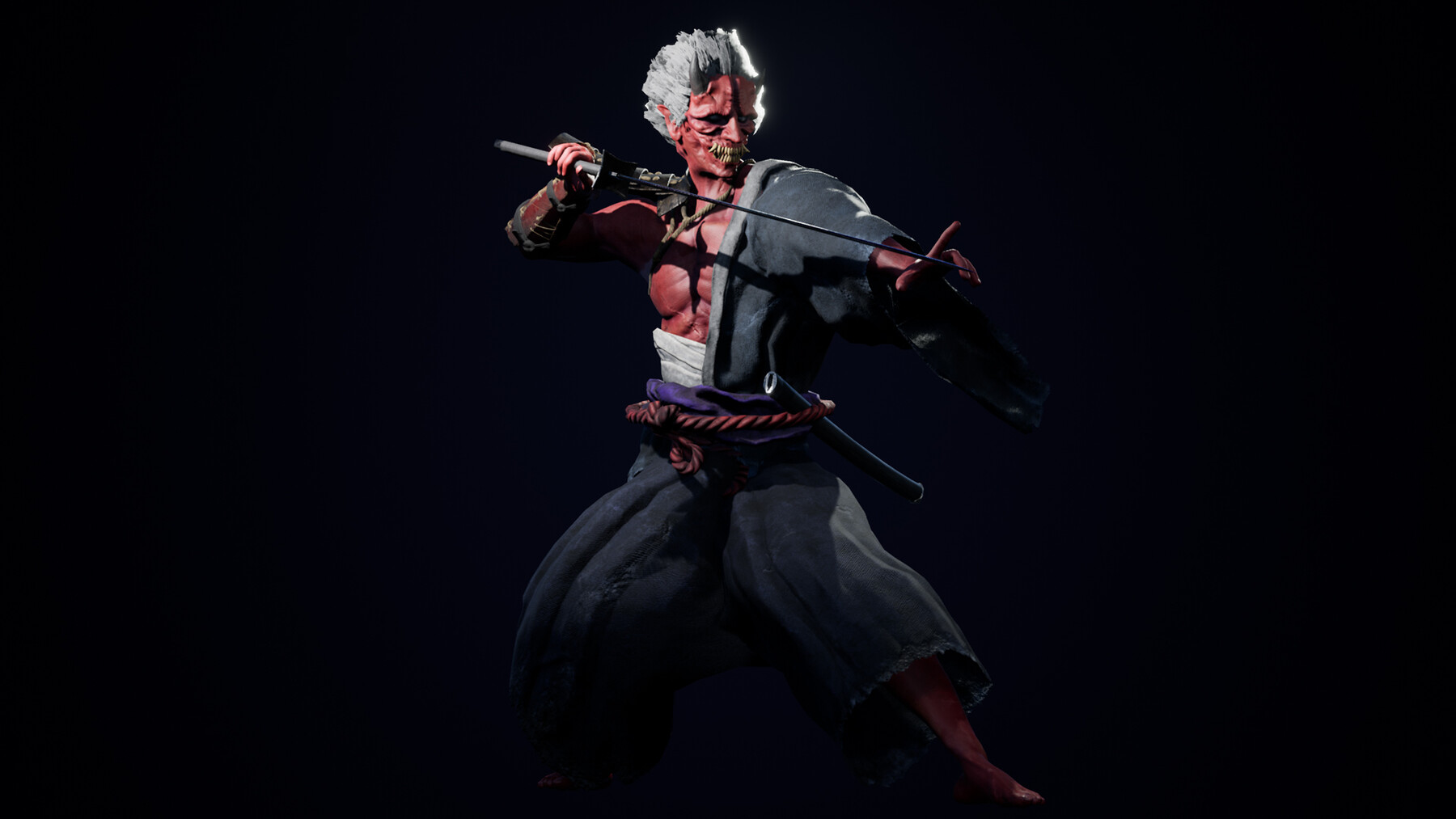 ArtStation - Oni Samurai - Game Ready | Game Assets