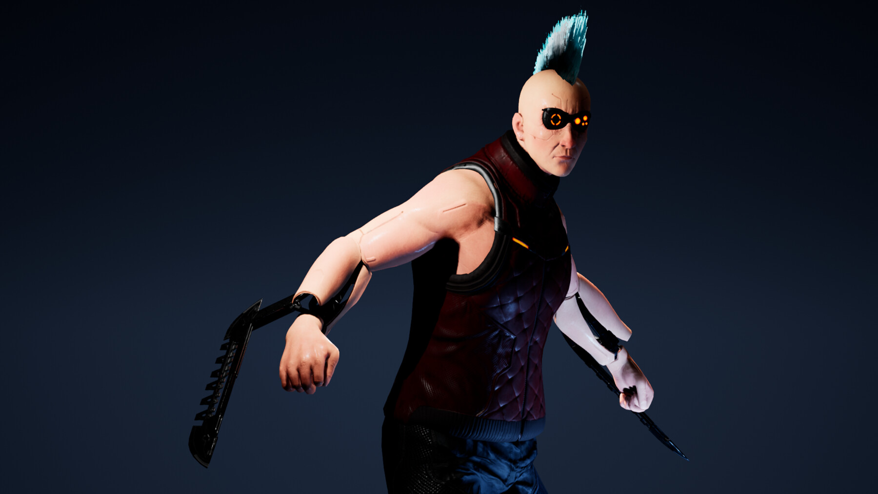 Artstation Cyberpunk Thug 1 Game Ready Game Assets