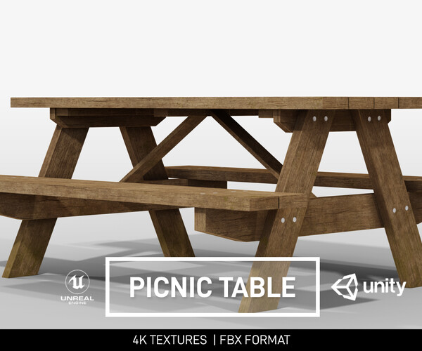 ArtStation - Picnic Table - 2 Texture variants | Game Assets
