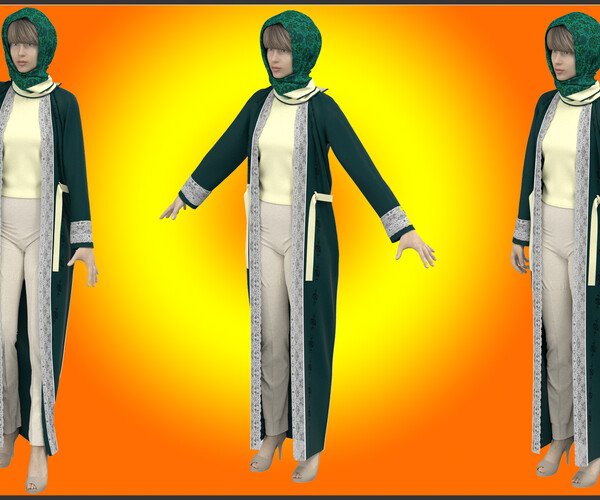 ArtStation - Cloak Female Modern Abaya | Resources